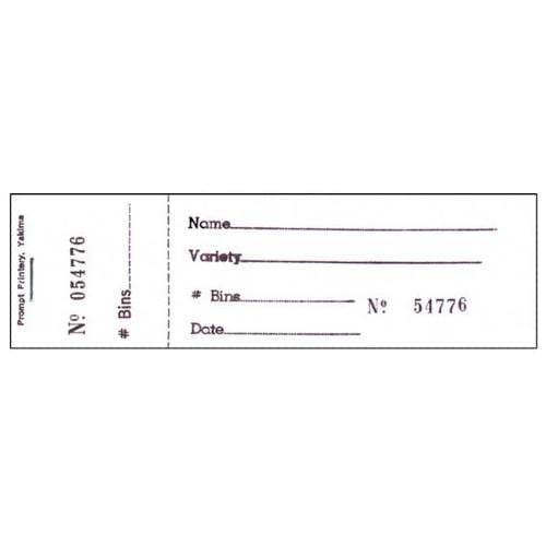 2 Tab Assorted Colors Bin Ticket - 25/Pack — OrchardValleySupply.com