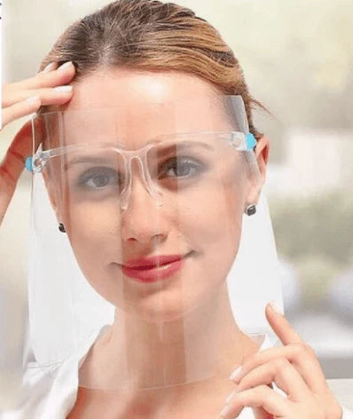 Clear Face Shield with Glasses Frame — OrchardValleySupply.com